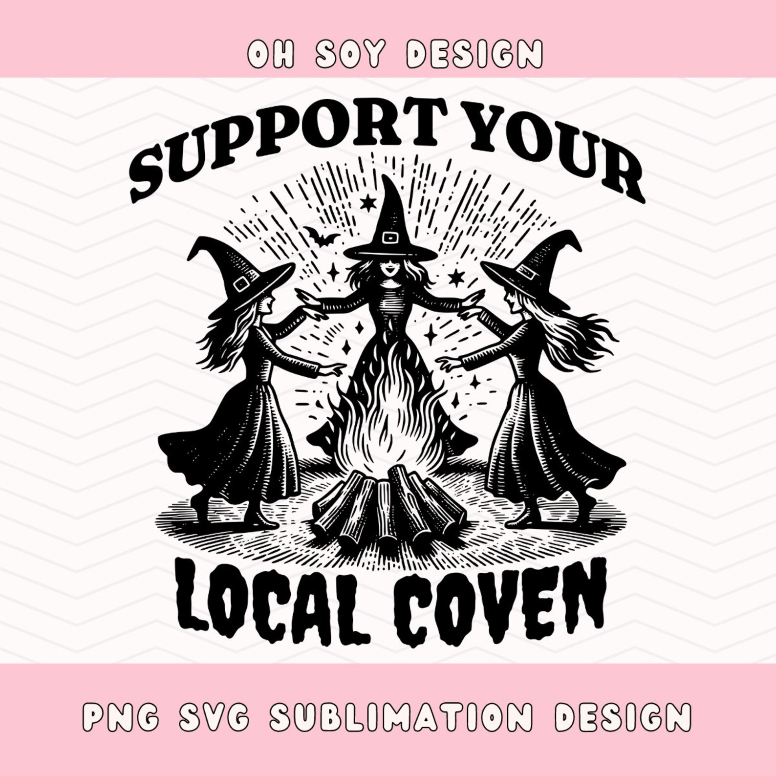 Support Your Local Coven SVG PNG, Halloween Svg Png, Witch Svg Png ...