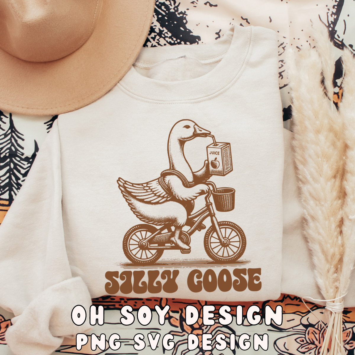 Silly Goose SVG PNG, Goose Funny Svg Png, Digital Design for T-shirts ...