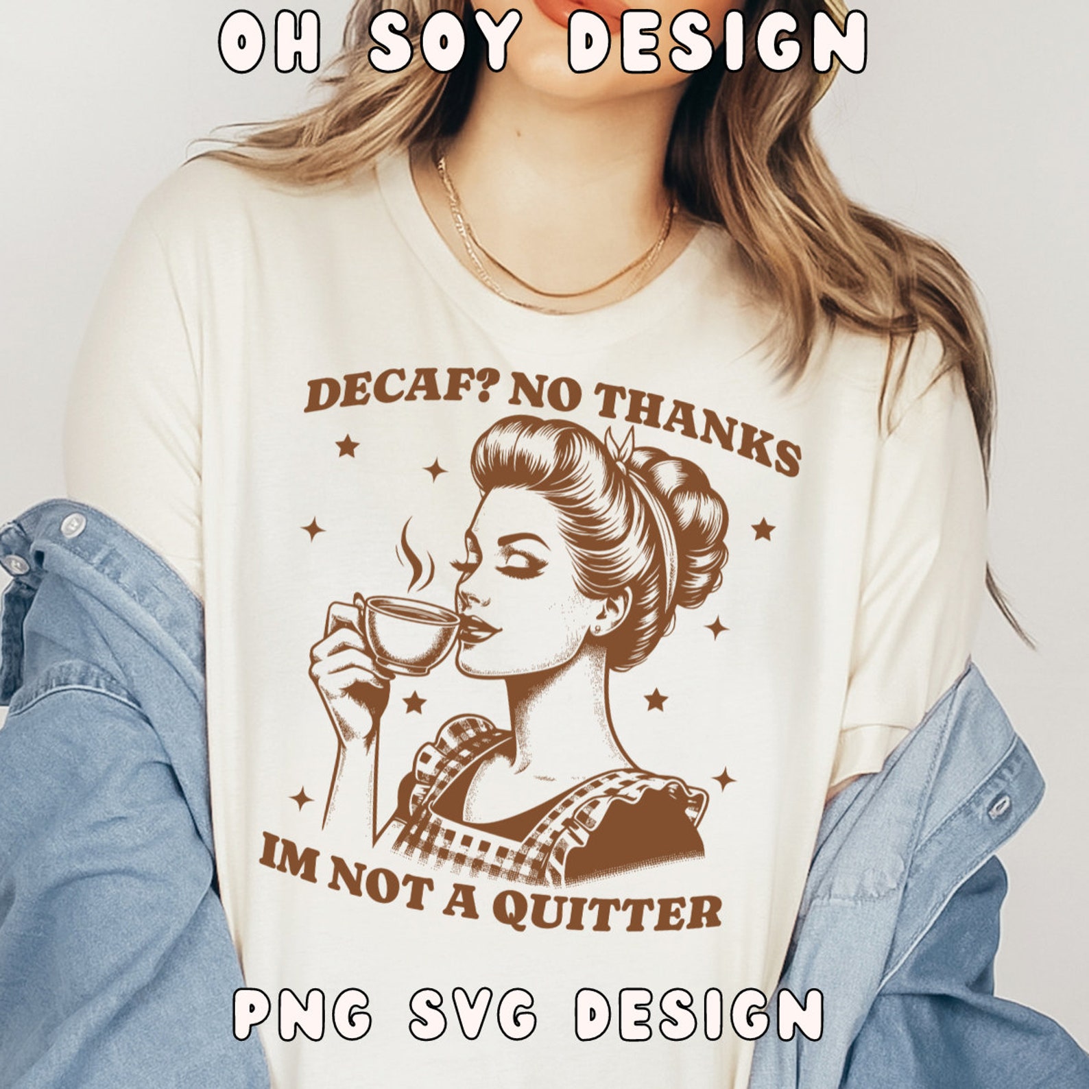 Decaf? No Thanks I'm Not A Quitter SVG PNG, Coffee Funny Png Svg, Pin ...