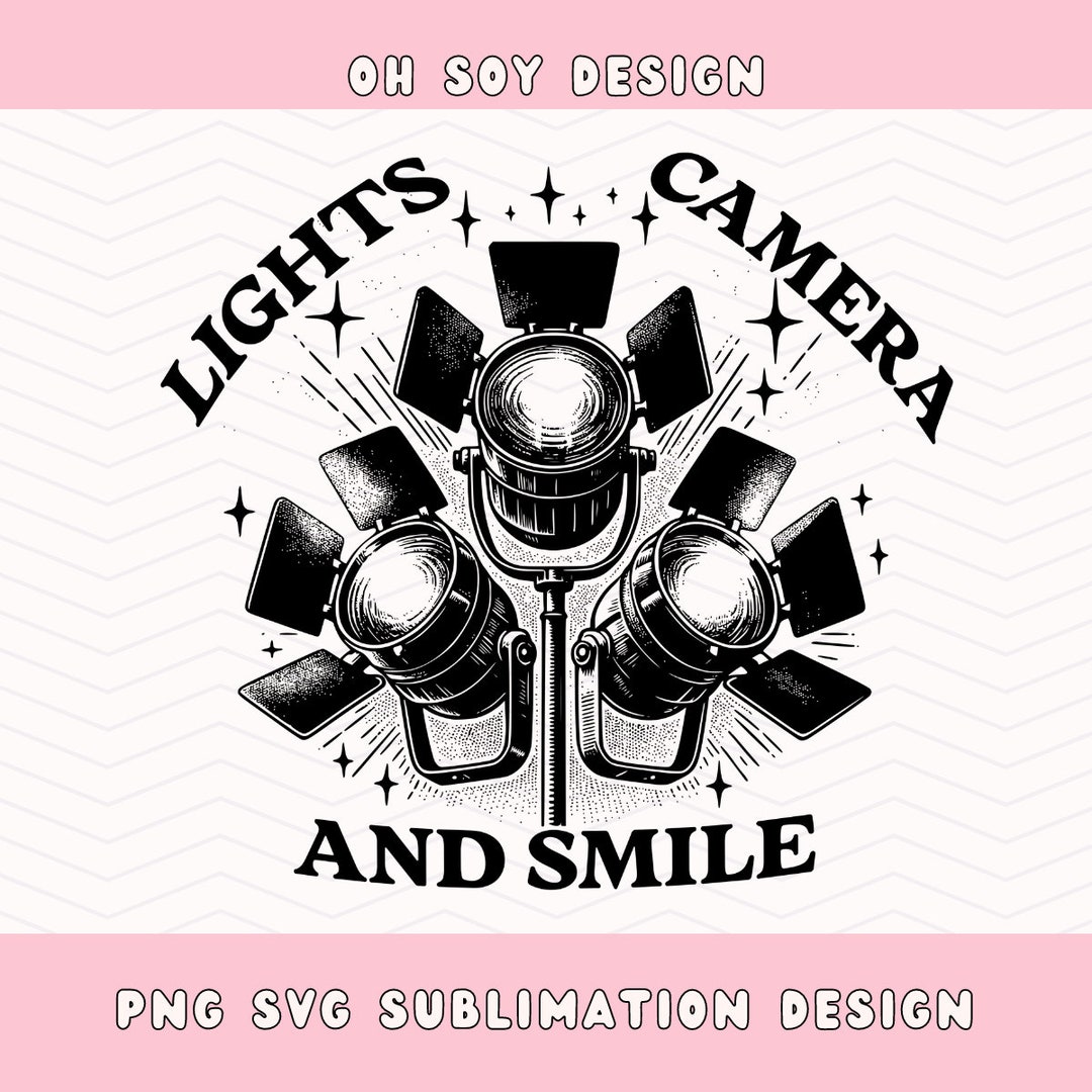 Lights Camera and Smile SVG PNG, TTPD Poets Svg Png, Vector Art, Era ...