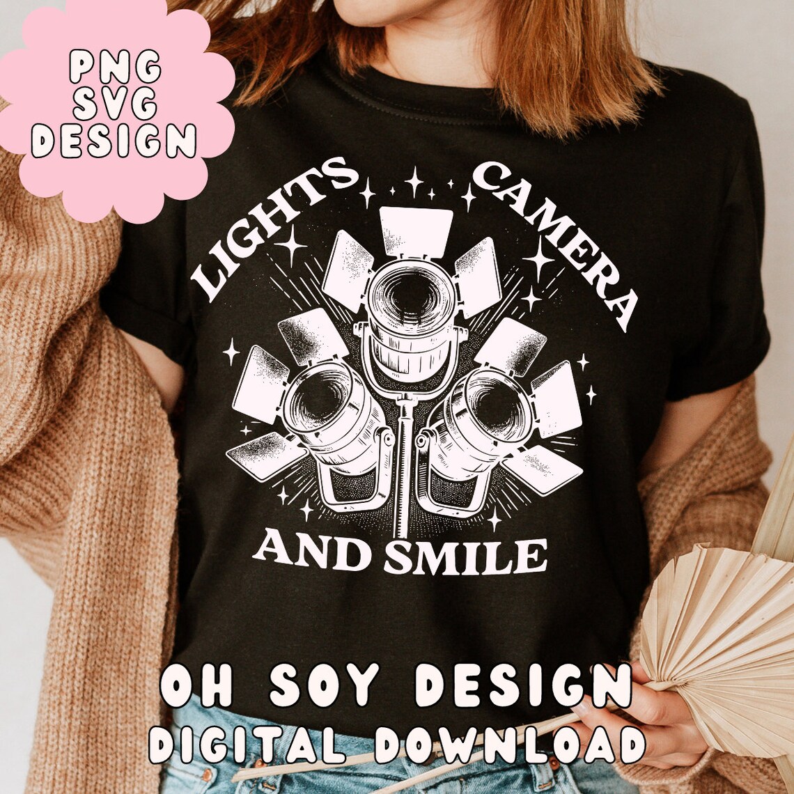 Lights Camera and Smile SVG PNG, TTPD Poets Svg Png, Vector Art, Era ...