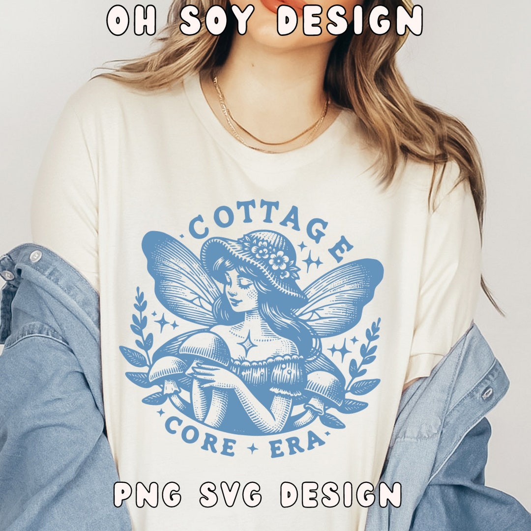 Cottage Core Era SVG PNG, Fairy Girl Svg Png, Cut File, Mushroom ...