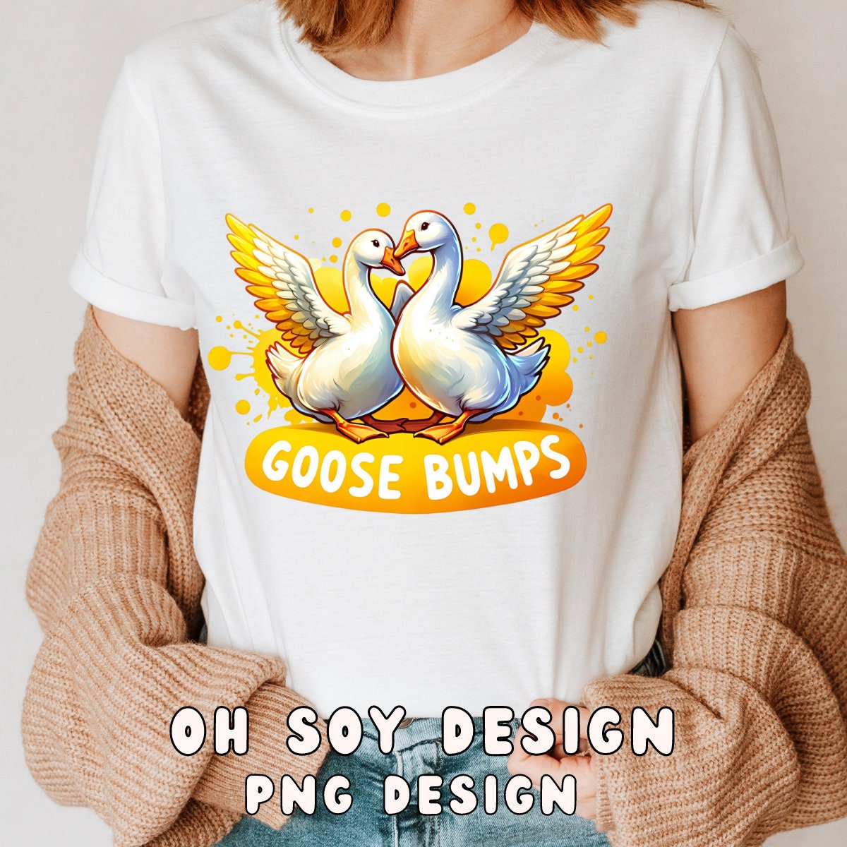 Goose Bumps PNG, Silly Goose Png, Digital Design for T-shirts, Tote ...