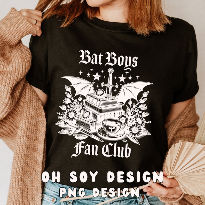 Bat Boys Fan Club SVG PNG, Acotar Svg Png, Vintage Retro Bookish Png ...