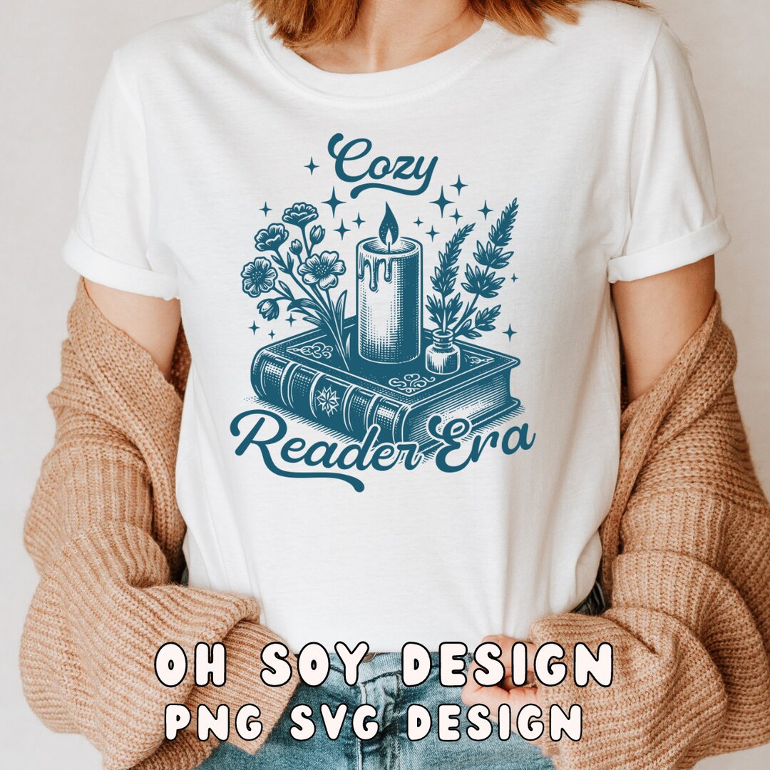 Cozy Reader Era SVG PNG, Bookish Svg Png, Vintage Retro Bookish Png ...
