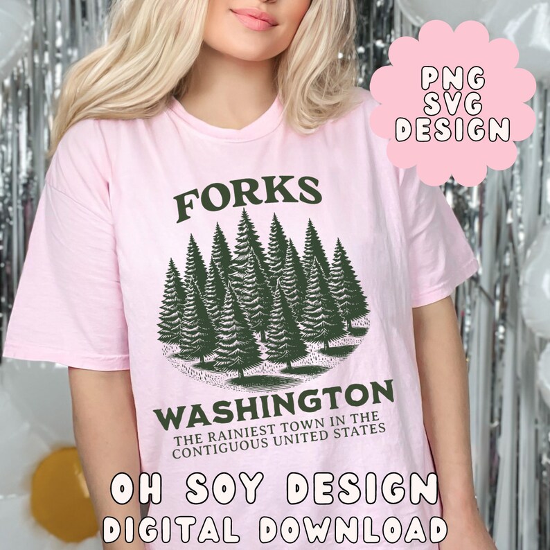 Forks Washington SVG PNG, Twilight Svg Png, Outdoors Svg Png, Digital ...