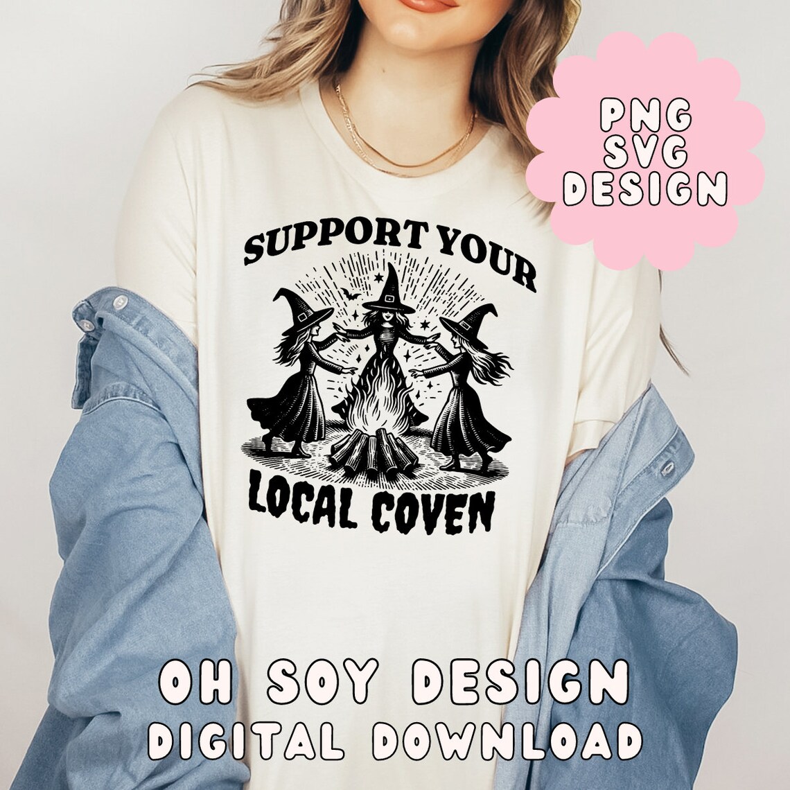 Support Your Local Coven SVG PNG, Halloween Svg Png, Witch Svg Png ...