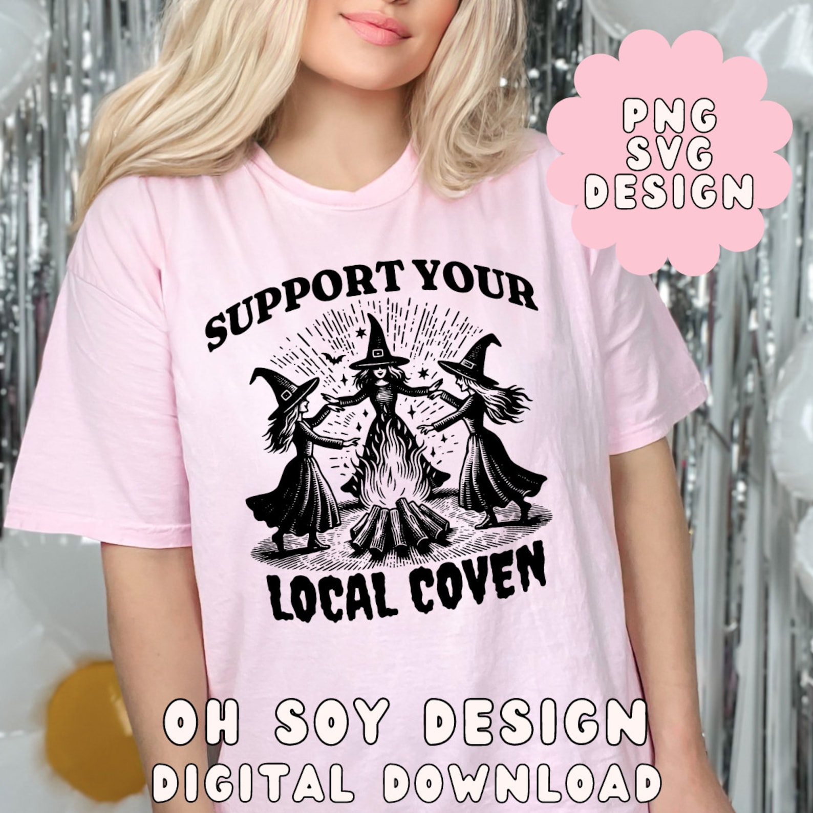Support Your Local Coven SVG PNG, Halloween Svg Png, Witch Svg Png ...