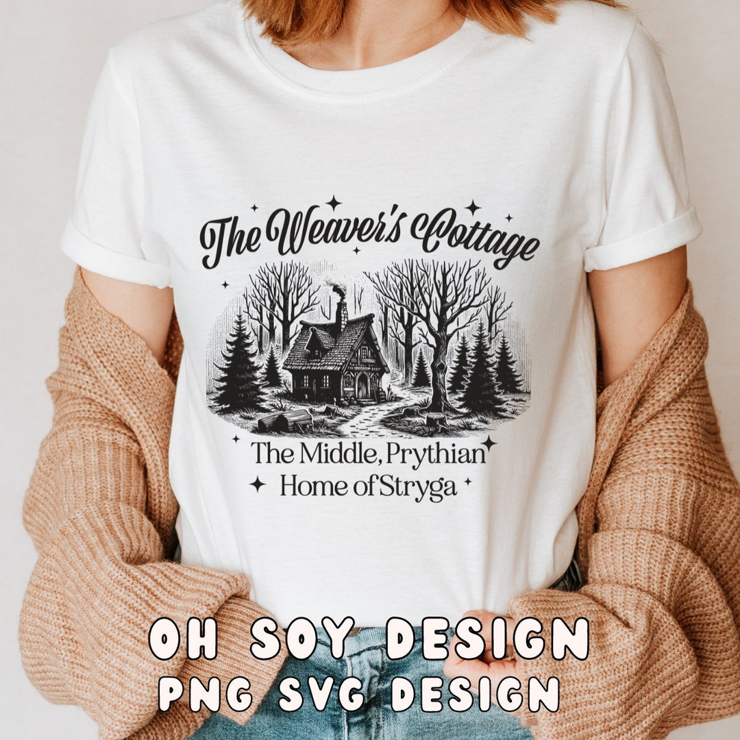 The Weaver's Cottage SVG PNG, Acotar Svg Png, Vintage Retro Bookish Png ...