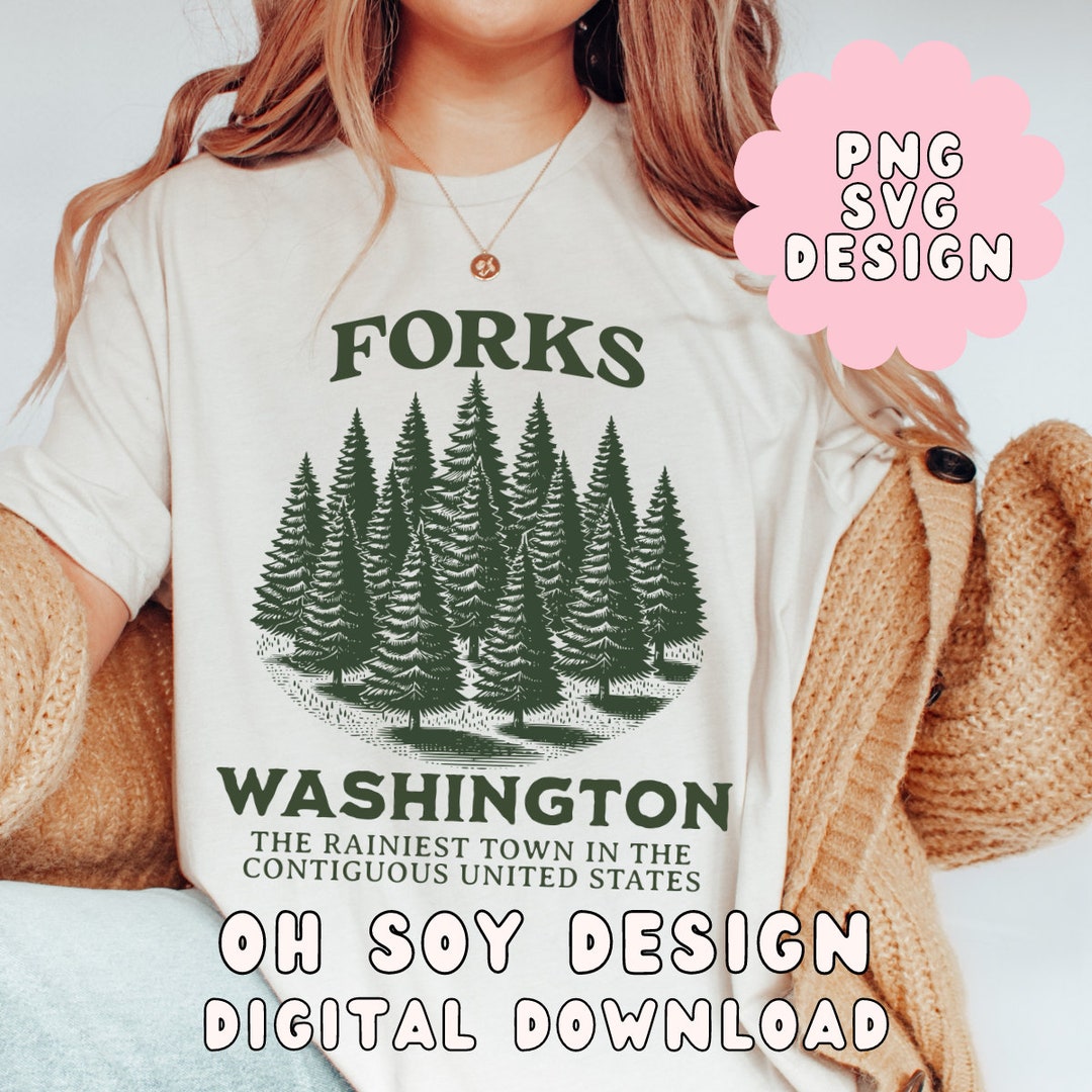 Forks Washington SVG PNG, Twilight Svg Png, Outdoors Svg Png, Digital ...