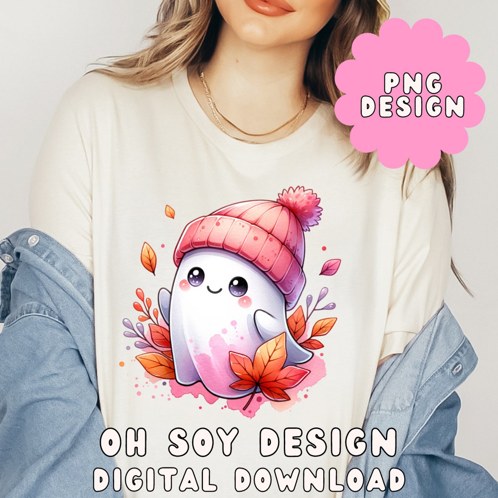 Cute Fall Ghosty PNG, Cute Halloween Design Png, Digital Design for T ...