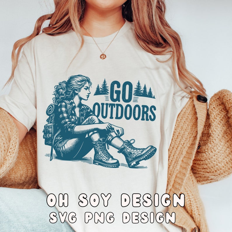 Go Outdoors SVG PNG, Hiking Svg Png, Outdoors Svg Png, Digital Design ...