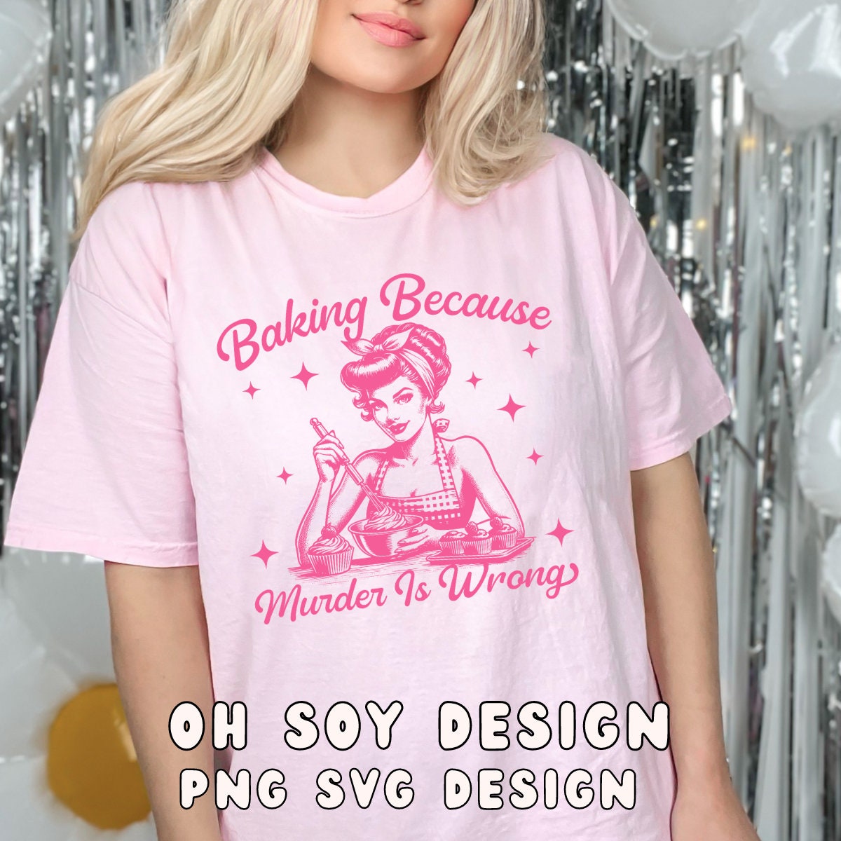 Baking Because Murder is Wrong SVG PNG, Baking Svg Png, Digital Design ...