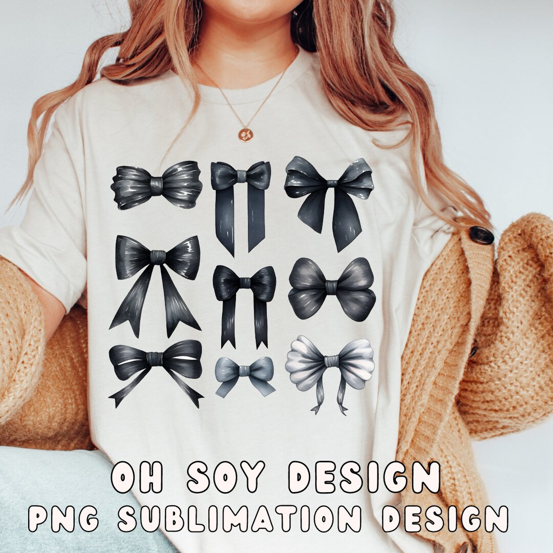 Black Bows PNG, Coquette Bow Collage PNG, Black Bows Png, Goth Girl Era ...