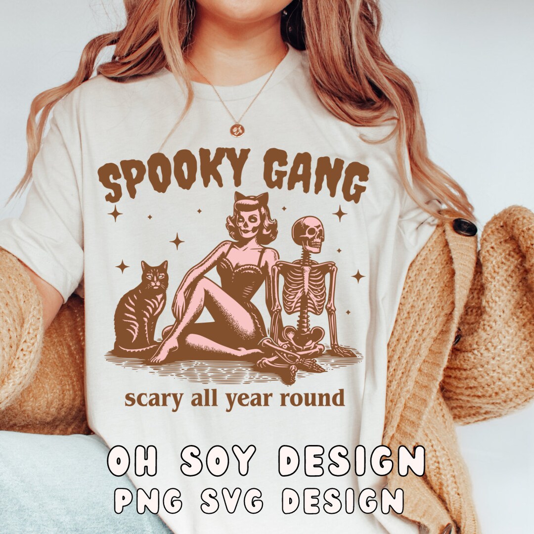 Spooky Gang SVG PNG, Halloween Svg Png, Skeleton Png, Witch Svg Png ...