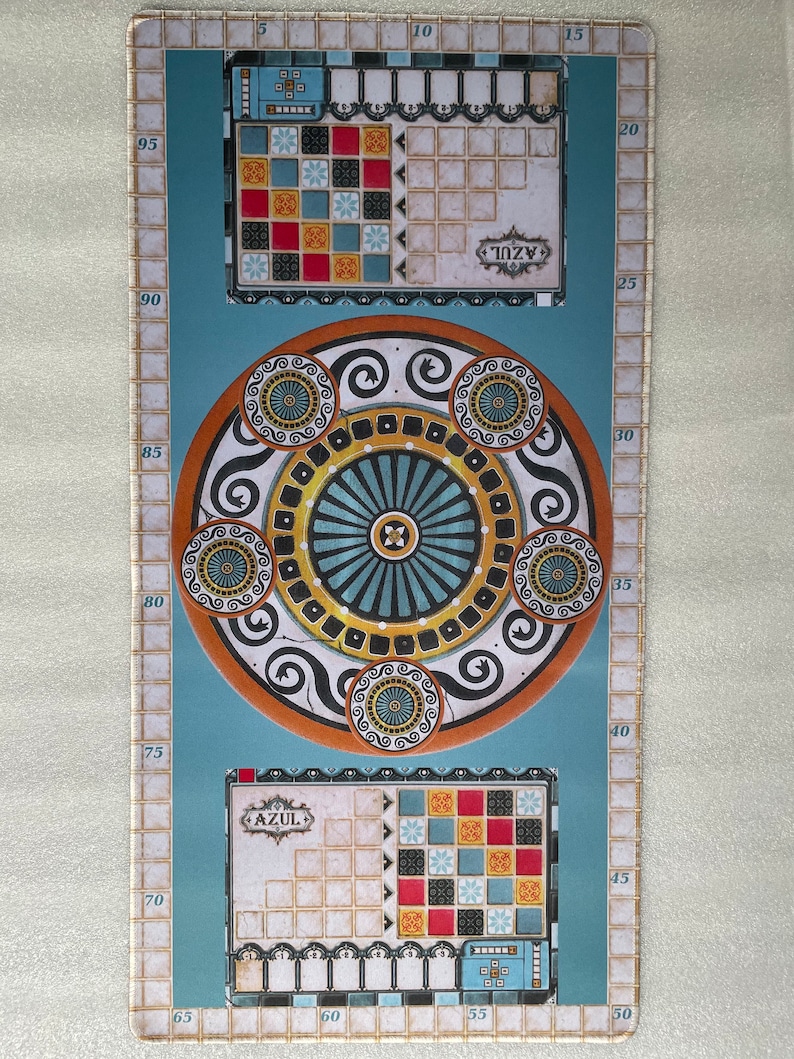 Azul Board Game Playmat - Premium Gaming Accessory L 2 Players Mat L ...