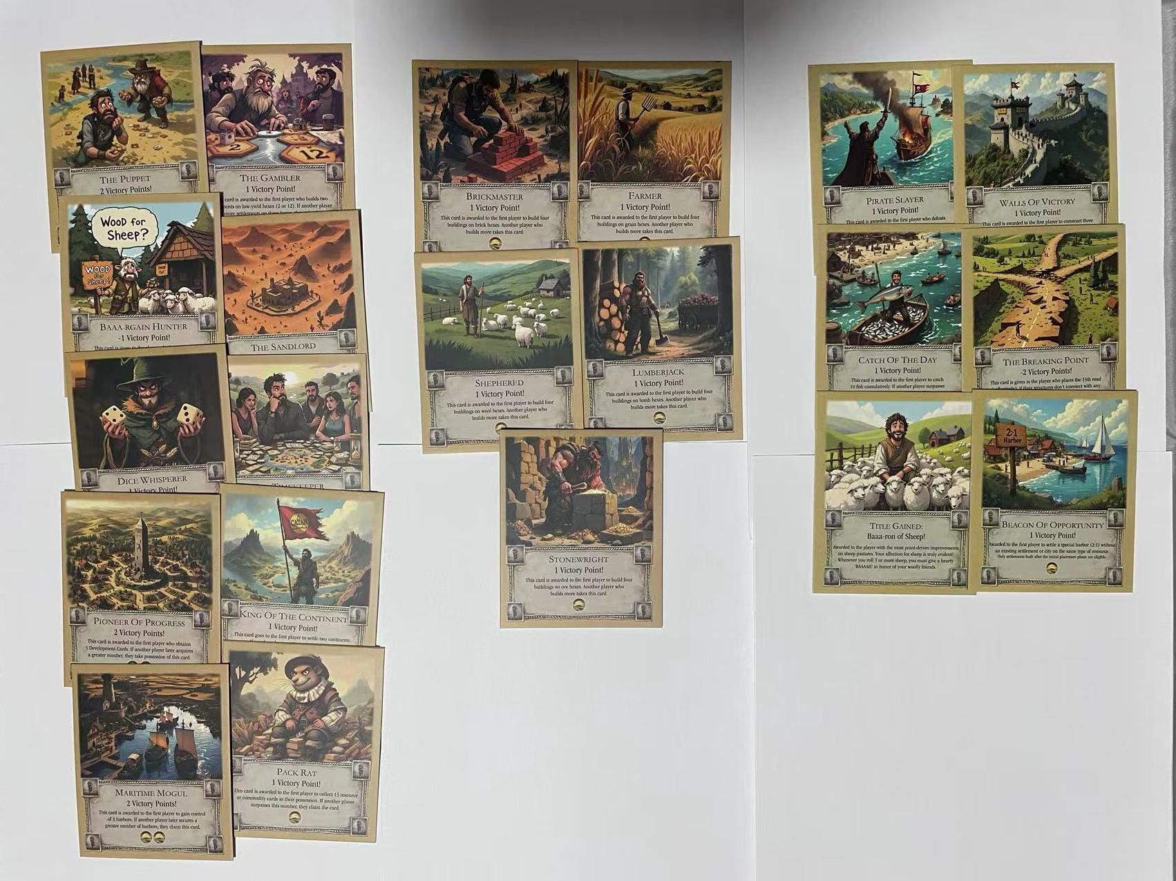 21 Pack Fan Made Victory Cards & Profession Bonus Cards Compatible With ...