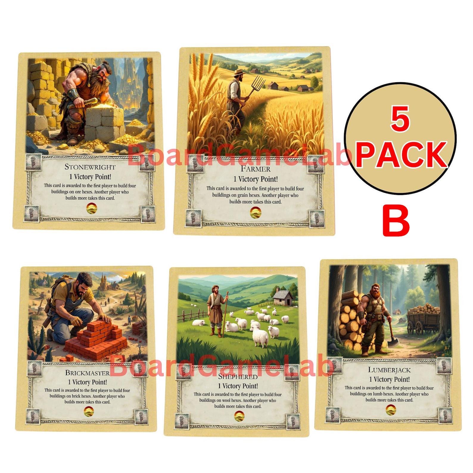 21 Pack Fan Made Victory Cards & Profession Bonus Cards Compatible With ...