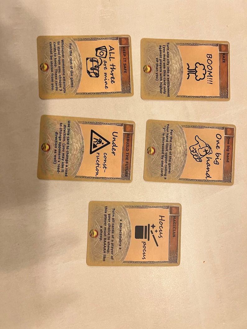 Catan Development Cards Fan Made Unofficial Development - Etsy