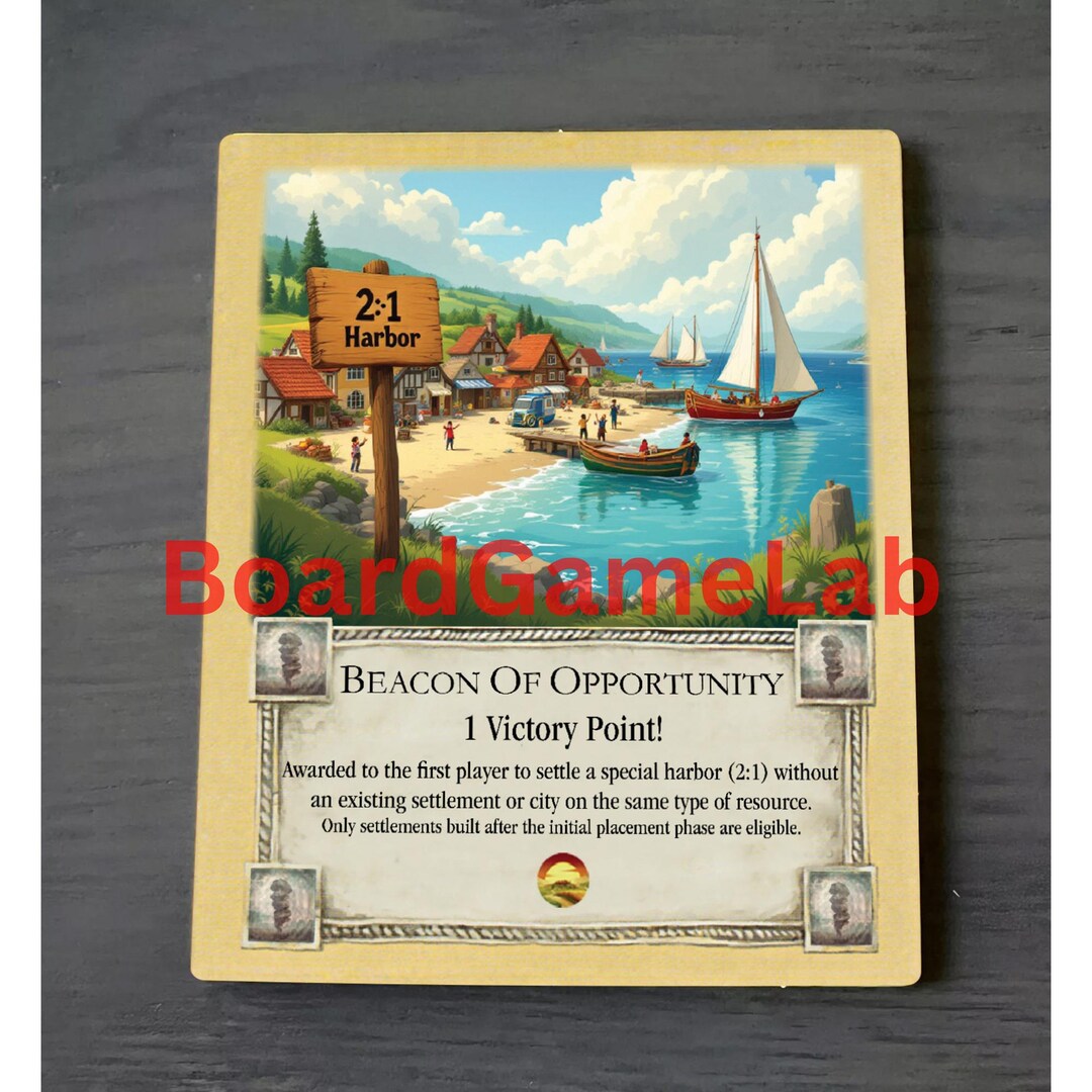 Beacon of Opportunity - Harbor Strategy Card Compatible With Catan's ...