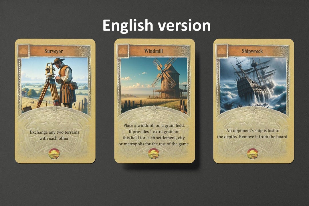 24 Catan Development Cards- English Version -fan Made Unofficial ...