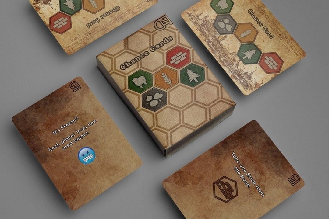 Settlers of Catan Chance Cards Fan Made Addon L High Quality Board Game ...
