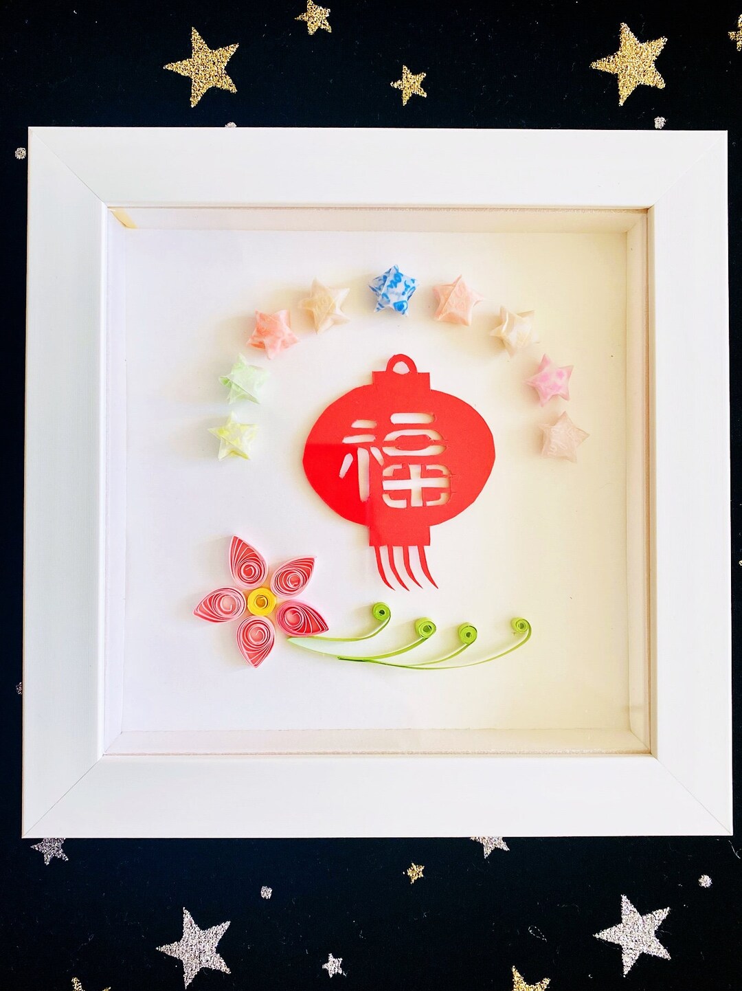 3D Frame / Chinese Character for Happiness / Paper Cut Lantern / Paper ...