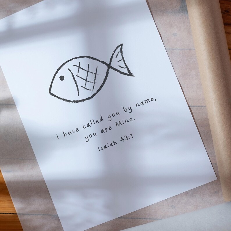 Isaiah 43:1 Called You by Name Print, Christian Ocean Nursery Art ...