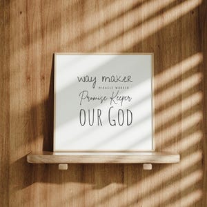 Way Maker Scripture Wall Art – Christian Nursery Print, Black & White ...