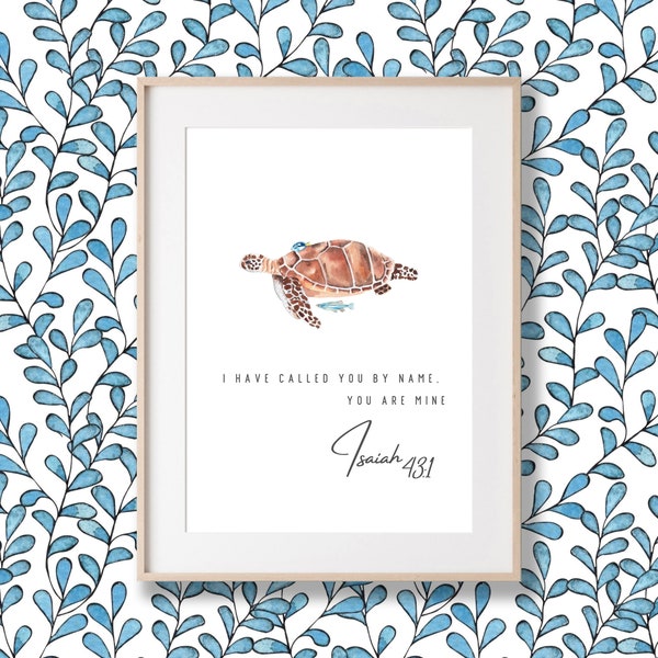Sea Turtle Bible Verse - Etsy