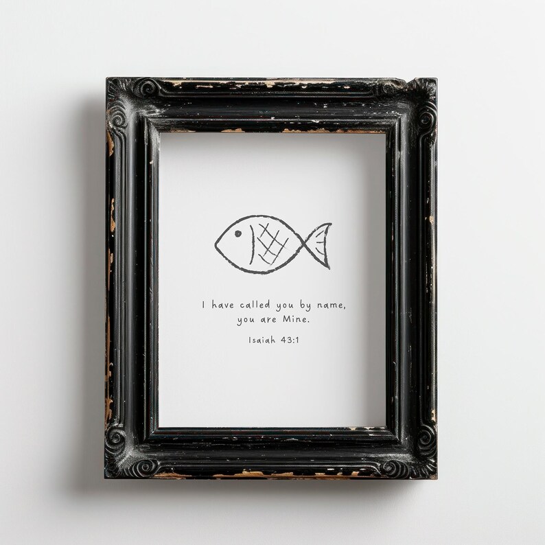 Isaiah 43:1 Called You by Name Print, Christian Ocean Nursery Art ...