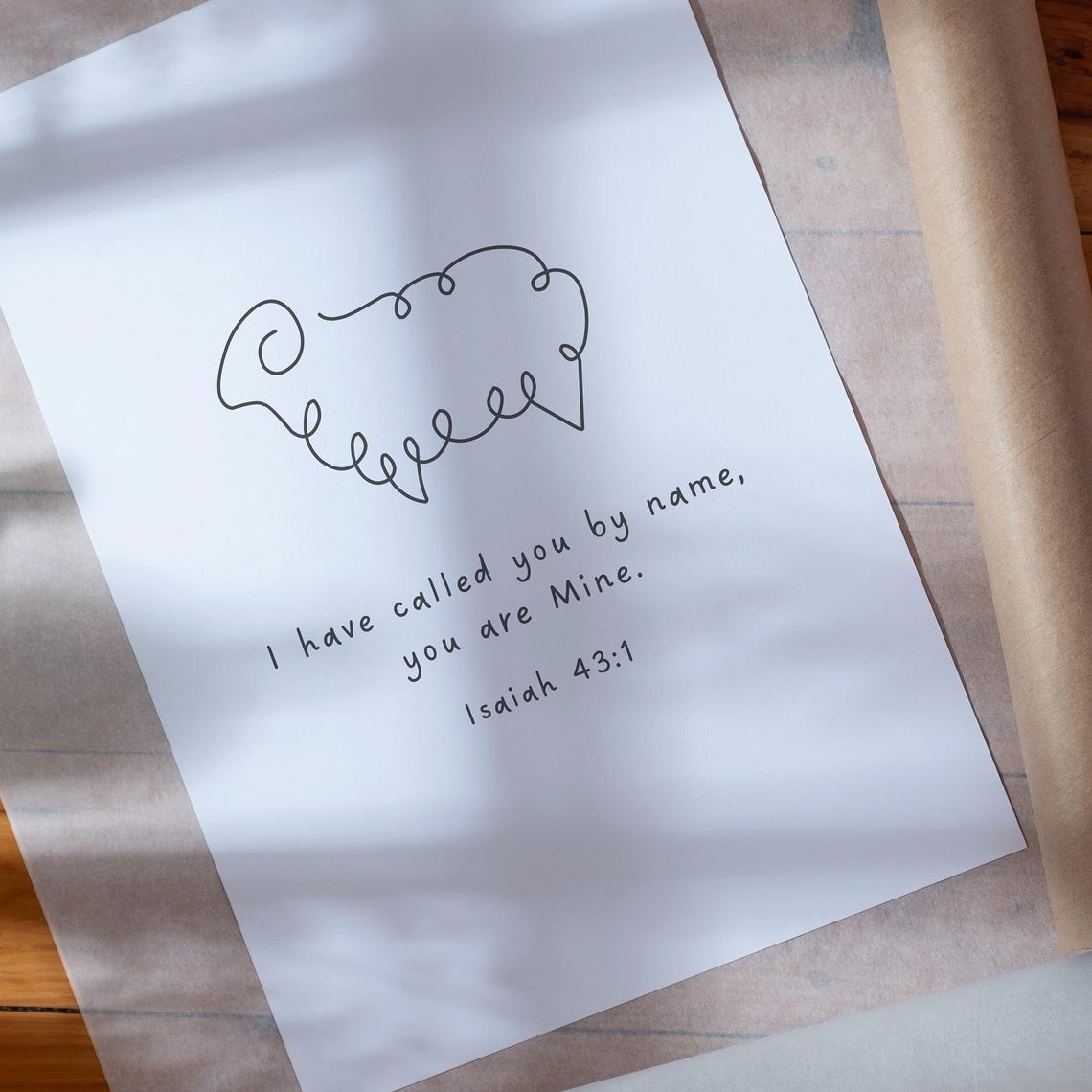 Isaiah 43:1 Called You by Name Print, Lamb Nursery Wall Art, Christian ...
