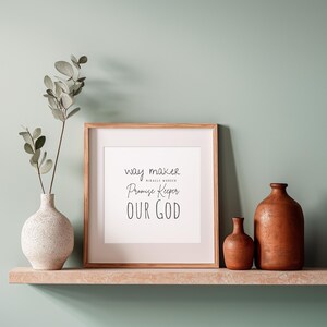 Way Maker Scripture Wall Art – Christian Nursery Print, Black & White ...