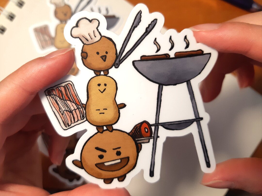 BT21 Shooki BBQ Stickers - Etsy