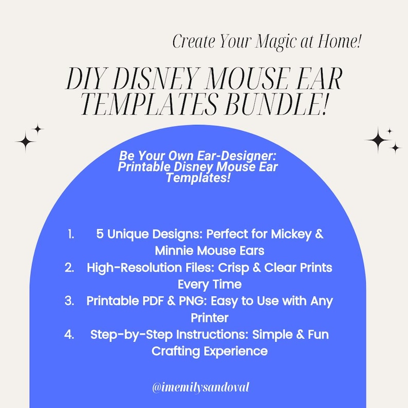 Printable Disney Mouse Ear Templates: Headband, Fabric, Foam, Bow ...