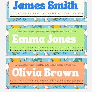 Personalized Editable Student Desk Tags for Teachers,trendy Bright Desk ...