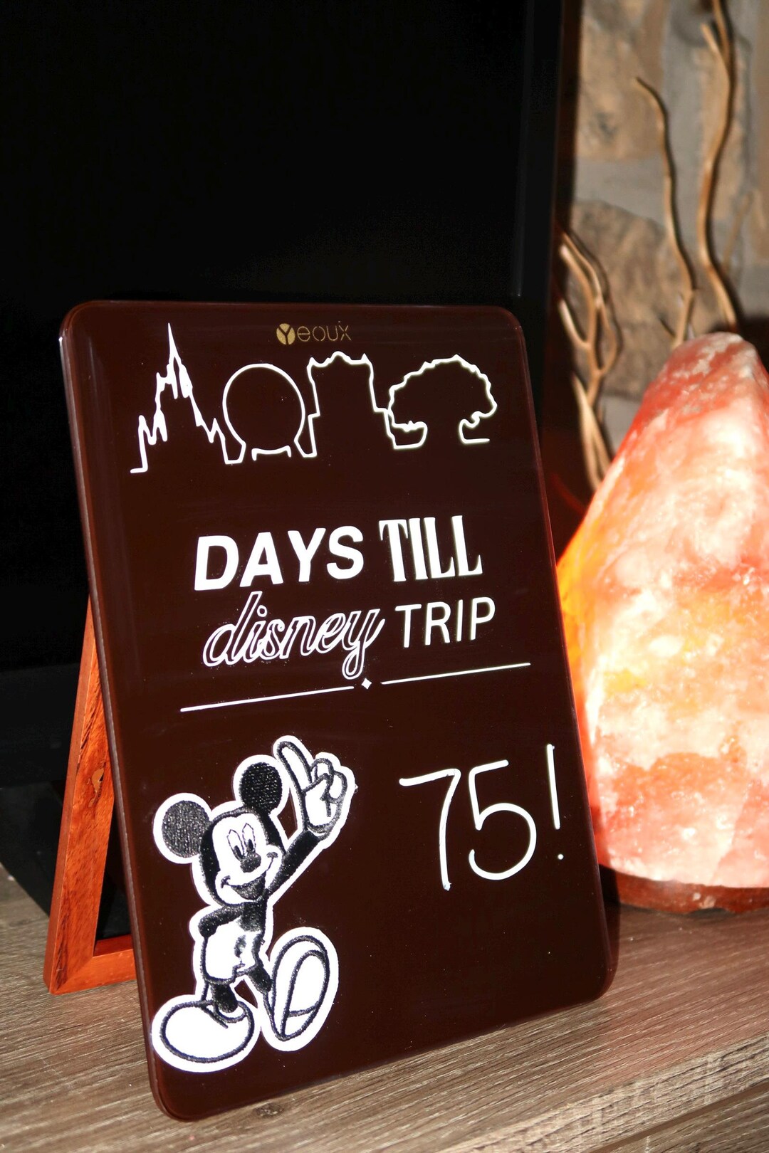 Custom Disney Trip Countdown Glass Desk Whiteboard Aesthetic Elegant ...
