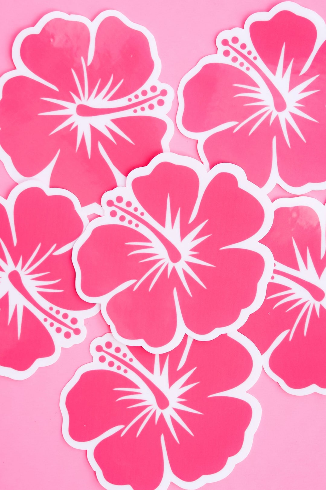 Pink Hibiscus Hawaiian Flower Trendy|aesthetic|sticker|laptop|water ...