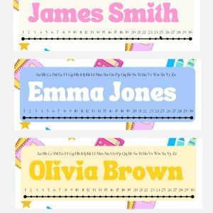 Personalized Editable Student Desk Tags for Teachers,trendy Bright Desk ...