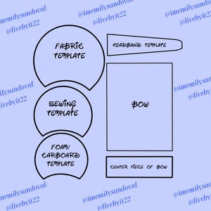 Printable Disney Mouse Ear Templates: Headband, Fabric, Foam, Bow ...