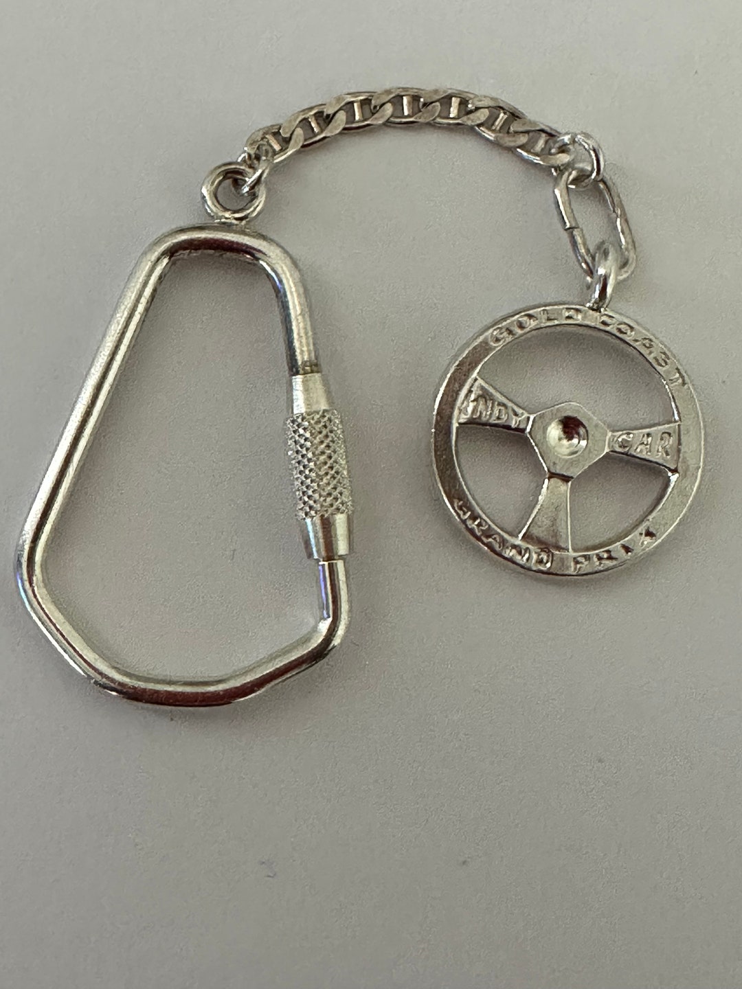 Brand New S/S 925 Key Ring -steering Wheel 19mm & Links Chain- Tot ...