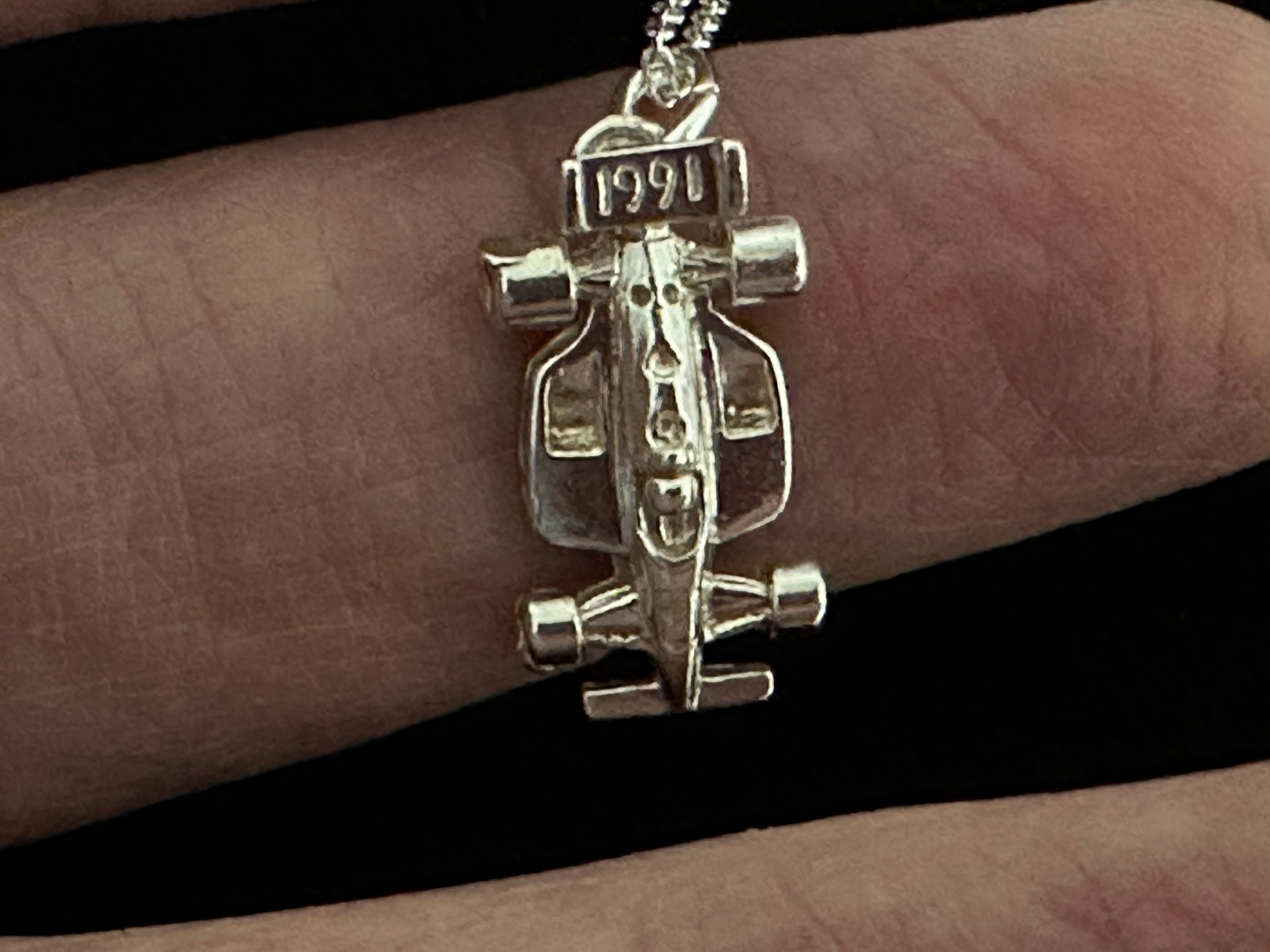 Brand New S/S .925 Indy Car Pendant 20x10x4mm & Cable Chain 50cm Long ...