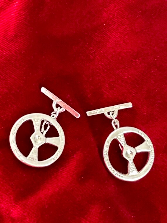 Brand New S/S .925 Med Steering Wheel Cufflinks 19mm … - Gem