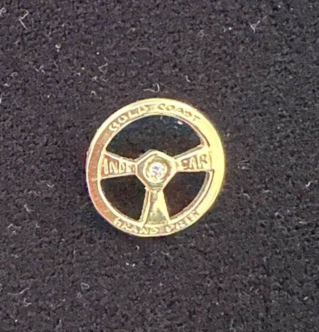 9kt Solid Gold 'lapel Pin' Small Steering Wheel 14mm - Commemorative of ...
