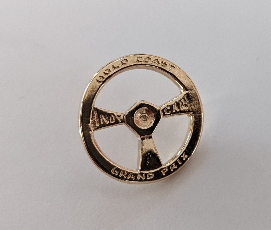 9ct Solid Gold 'lapel Pin' Steering Wheel 29mm -in Diameter ...