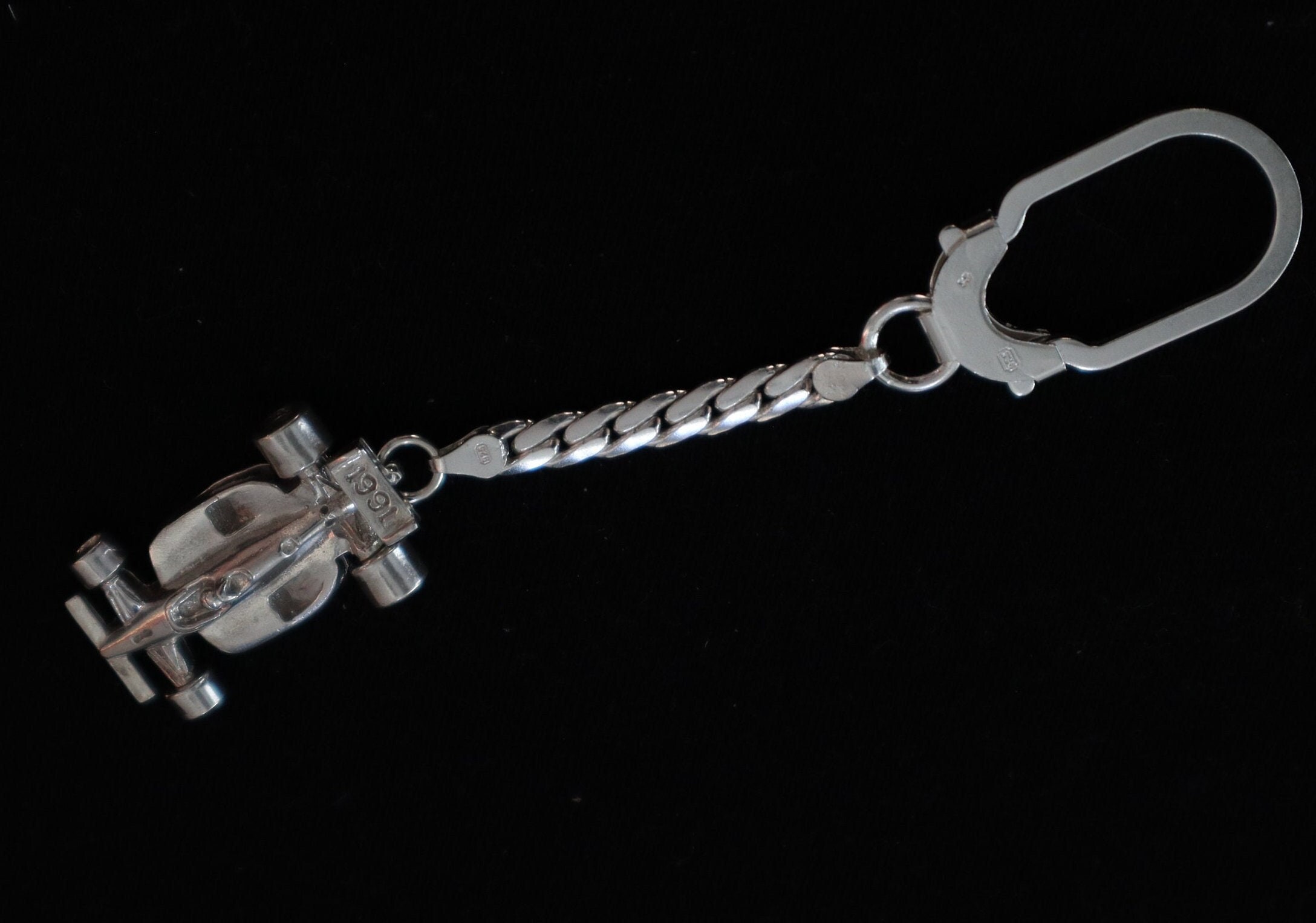 S/S .925 Keychain-spinning Wheels Car 32x19x6.5mm-19.3 Gr. & Snake ...