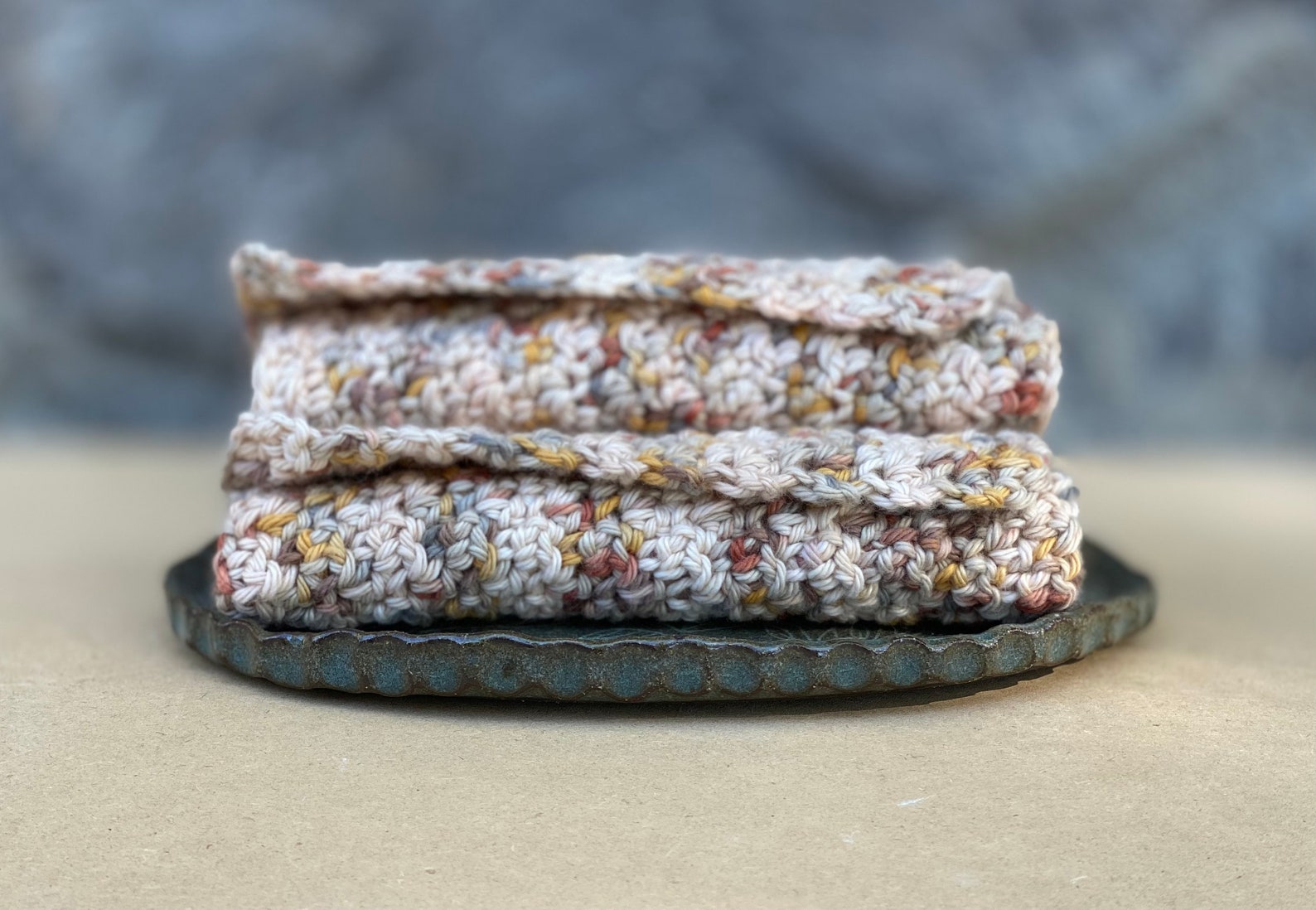 Wash Cloth, Crochet Dish Cloth, Thoughtful Gift, Fall Colors, Nubby ...