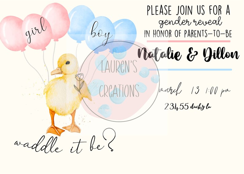 Gender Reveal Waddle It Be - Etsy