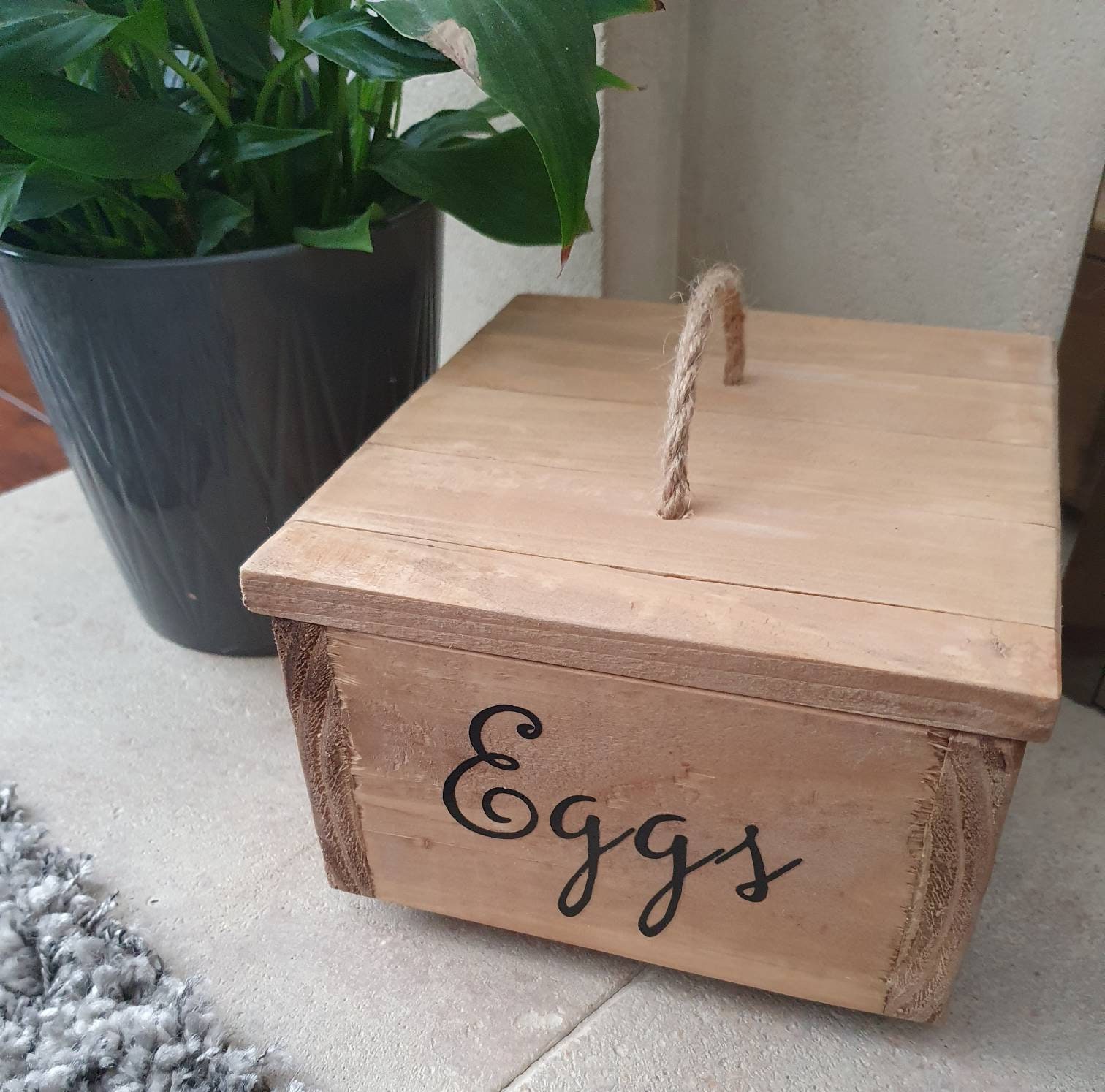 Doorstep Egg Box Rustic Wood - Etsy UK