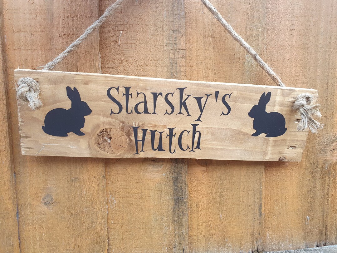 Personalised Rustic Rabbit Hutch Sign - Etsy